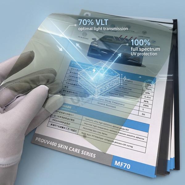 Quality VLT 70% Nano Ceramic Window Tint Film Self Adhesive 100% UV Protection for sale