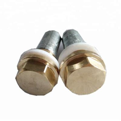 China Engine Spare Parts Antiseptic Core Rod Marine Drain Scupper Copper Mechanical Pipe Plug for sale
