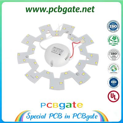 China High Thermal Conductivity Aluminum PCB with Custom Ring/Gear Design for LED Lighting - UL & ISO Certified for sale