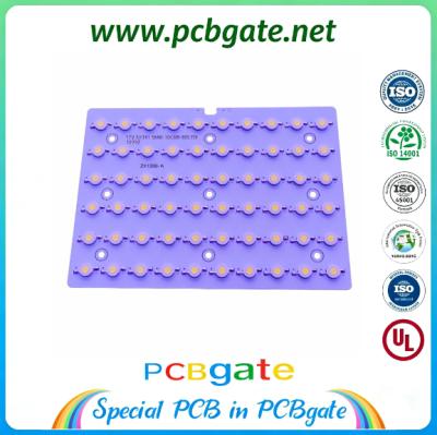 China Panelized LED Aluminum PCB (MCPCB), High Thermal Conductivity 60-LED Mass Production Circuit Board for sale