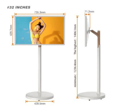 China 32 inch Stand By Me Screen Ips Verplaatsbare Smart TV Aanraakscherm Televisie Te koop