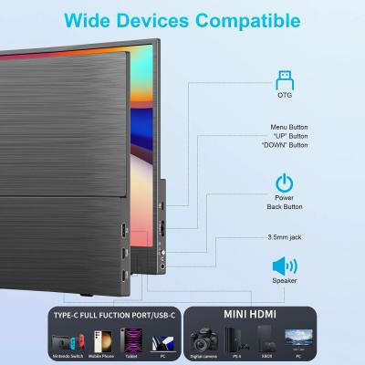 China 17.3 inch UHD IPS 4K Portable Monitor Screen Gaming PC Phone Extended Screen For Mobile for sale