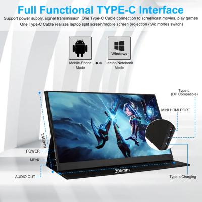 Cina 17.3 Inch Gaming 1080P 4K Uhd Portable External Monitor HD Gaming Laptop in vendita