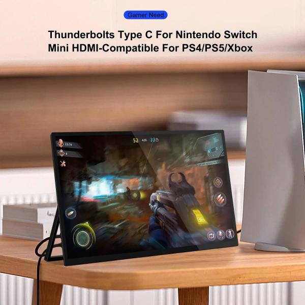 18.5 Портативный игровой монитор с панелью HDR Full HD IPS 300nit Дисплей 72% NTSC 16:9 соотношение сторон
