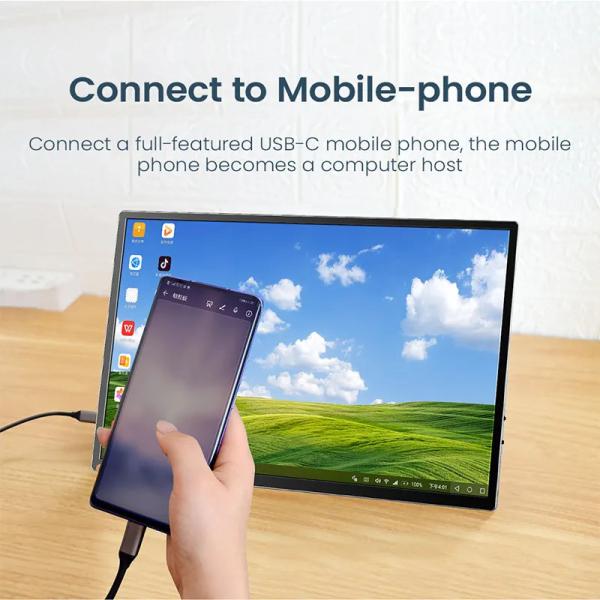 15.6 pollici 4K Tipo C HDR Portable Touch Screen Monitor Batteria integrata Stilo per laptop Per PS5