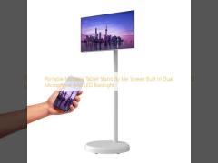 Portable Movable Tablet Stand By Me Screen Built In Dual Microphone And LED Backlight