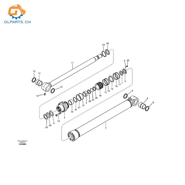 Quality VOE14563823 VOE 14563823 Bucket Cylinder For Volvo EC360B EC330B Excavator for sale