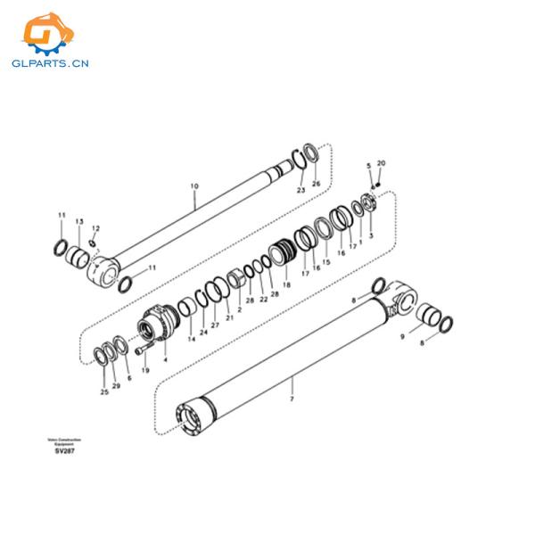 Quality VOE14572137 14572137 14523673 14559350 Hydraulic Bucket Cylinder For Volvo for sale