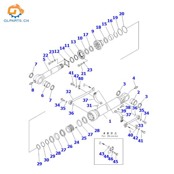 Quality 707-01-XT861 707-01-XT862 Hydraulic PC400-7 Bucket Cylinder for Komatsu for sale