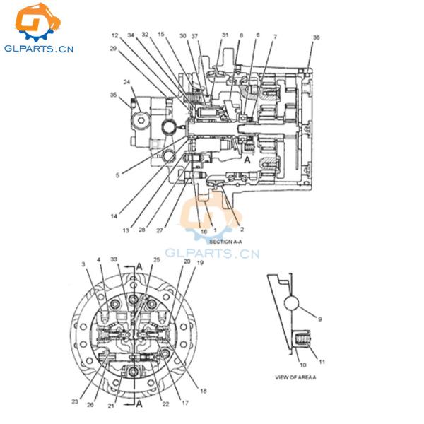 Quality 280-3097 288-3462 386-0783 284-0878 280-3097 Travel Gearbox with Motor for 303 for sale