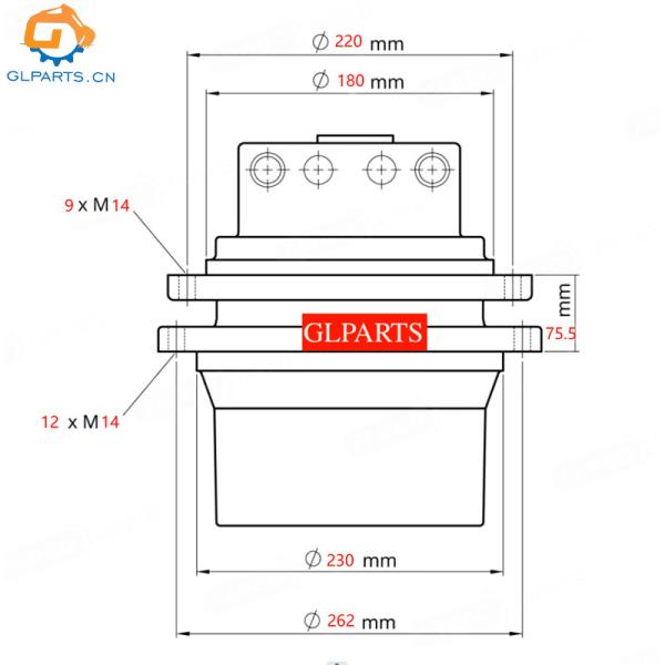 Quality 3307517 330-7517 Travel Gearbox With Motor for Excavator 305.5 306 Final Drive for sale