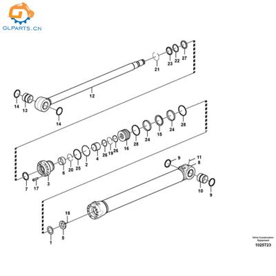 Cina 14548954 14683207 Boom cilindro idraulico per escavatore Volvo EC460C EC480D in vendita