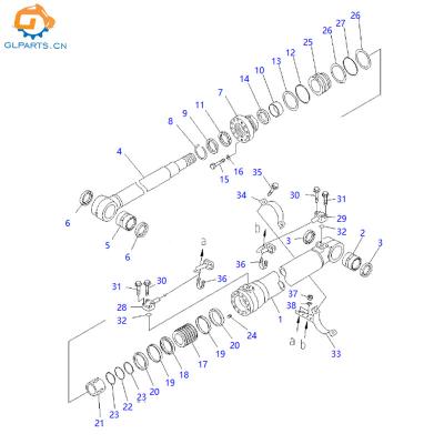Cina 707-13-12260 707-01-XY800 707010A290 70701XY810 Boom cilindro idraulico per PC200-7 PC200 PC200LC-7 in vendita