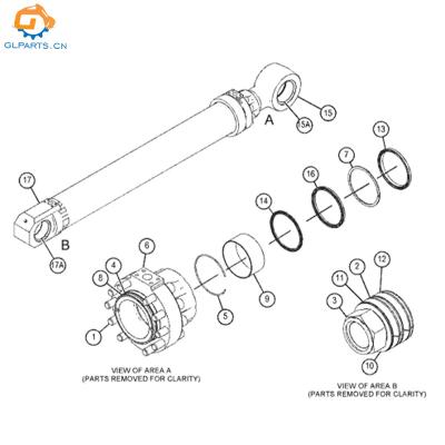 Cina 4914653 Cilindro idraulico a gomma per escavatore a pala anteriore CAT 5090b in vendita