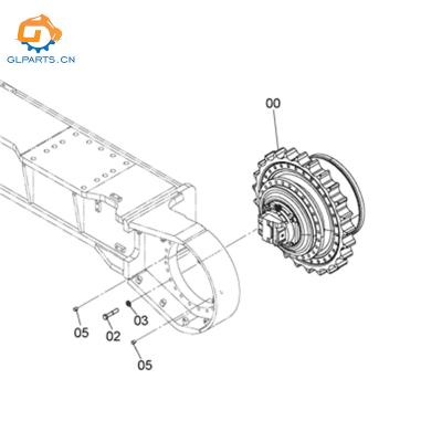 Cina 9301480 9270013 Motor Assy per apparecchiature da viaggio EX1200-6 Riparazione di parti di escavatori Sostituzione in vendita