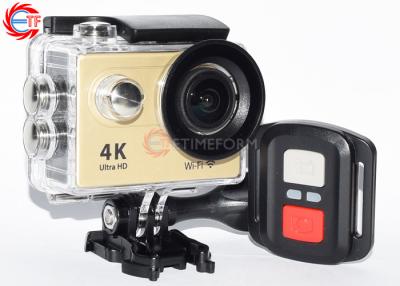 China Colorful 25fps 4k Action Camera Remote  , 30m Waterproof WIFI Cam Full HD 1080p for sale