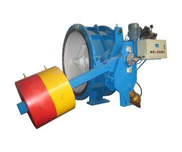 China Fast Closing Butterfly Valve Equipped hydraulic control System and Weight Hammer  ,three-eccentric butterfly valve for sale