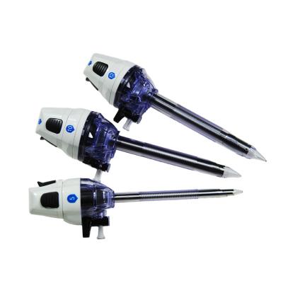 Cina Single Port 5mm 10mm 12mm Abdominale Laparoscopica Chirurgica Ottica Usa e getta senza lama Trocar Cannula con ago veress in vendita