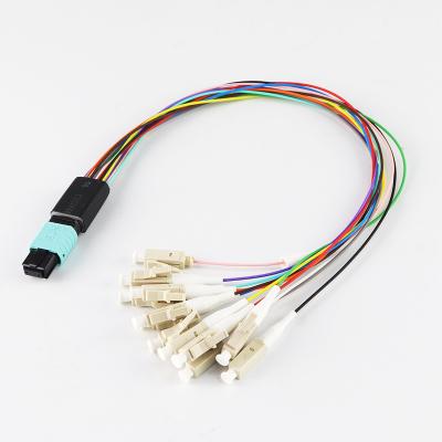 중국 24F MPO / APC-LC 팬아웃 케이블 데이타 센터 음포 광섬유 패치 코드 판매용