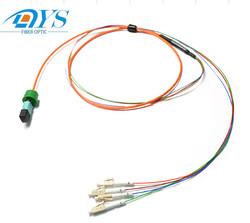 China 12 Fiber Trunk Cable OM3 MTP to MTP Push Pull Tap  Connector Patch Cord for sale
