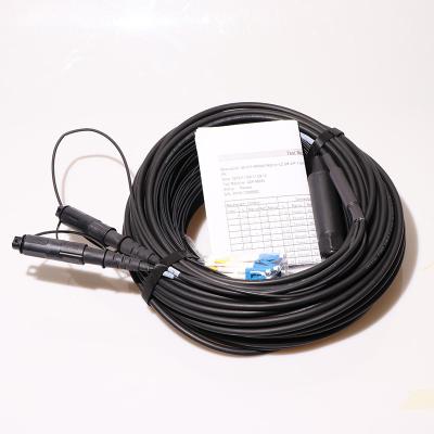 중국 LC 패치 코드에 대한 소형(IP-MPO)(M)Elite-LC SM 24F 7.0 밀리미터 LSZH 검정색 30m 야외 방수 IP68 케이블 MPO 판매용