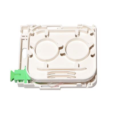 China Ftth Box 1 Core 2 Core Ftth Fiber Optic Termination Box Fiber Optic Socket Panel 1 SC/SX or 1 LC/DX 86 Faceplate (FTTH-022) for sale