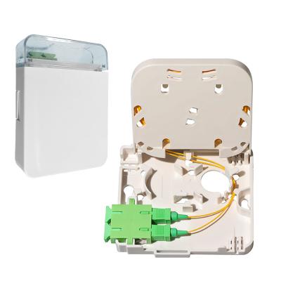 China Ftth Box 1 Core 2 Core Ftth Fiber Optic Termination Box Fiber Optic Socket Panel 1 SC/SX or 1 LC/DX 86 Faceplate (FTTH-022) for sale