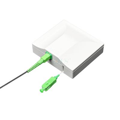 China FTTH Rosette Box óptica invisible con la caja terminal interior del enchufe de pared invisible del cable del adaptador 0.9m m del SC en venta