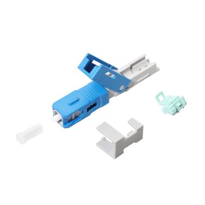 China FTTH Fiber Optic 55mm SC UPC Fast Connector for Drop Cable conector rapido de fibra optica quick connector for sale