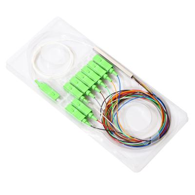 China 1x2 1x4 1x8 1x16 fiber optic plc splitter steel tube cable 2 way 4way 8 16 way PLC splitter Fiber Optic Equipment for sale
