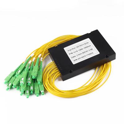 China 2.0mm ABS Module Optical Splitter 1x16 ABS Box PLC Splitter 1M SC/APC for sale