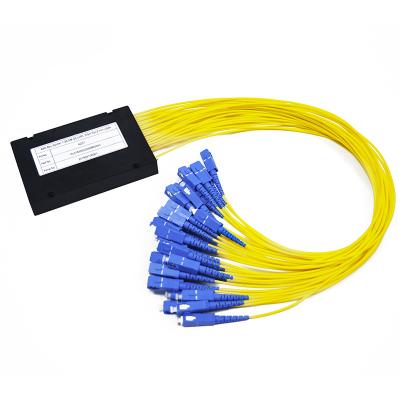 China 2.0mm ABS Module Optical Splitter 1x16 ABS Box PLC Splitter 1M SC/APC for sale