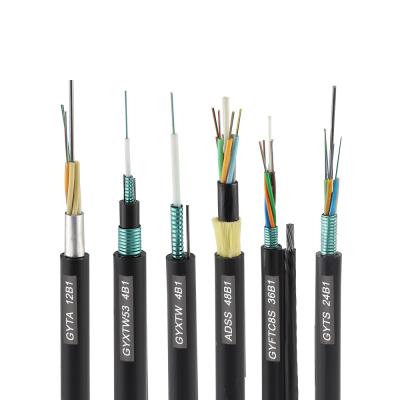 China Adss Fiber Optic Cables 2 4 8 24 48 96 Core 12 Fiber G652D Single Mode Aerial Dark Optical Fiber Cable ADSS Outdoor for sale
