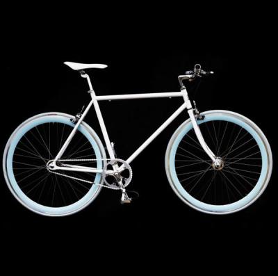 China White Fixies Fixed Gear Bikes Flip Flop Hub Bikes With Steel Freewheel for sale