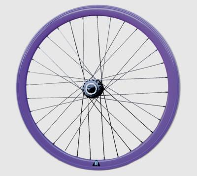 China 700C Purple Custom Bicycle Parts Wheel Set With Ball Bearing Hubs for sale