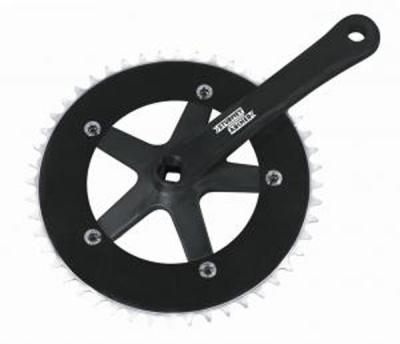 China Custom Bicycle Parts Aluminum Road Bike Crankset With 44T / 46T Anodized for sale