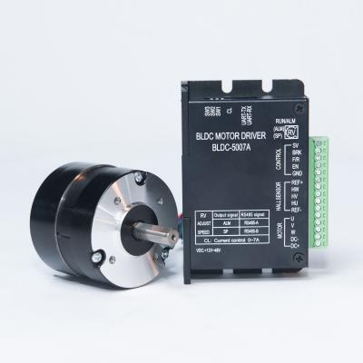 China 24V 60W Brushless DC Motor 3 Phase 8mm Round Shaft 57x57x75mm for sale
