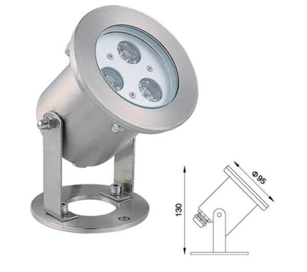 3W LED 스폿 라이트 방수 IP68 AC/DC12V 최고 밝기 304SS 재료