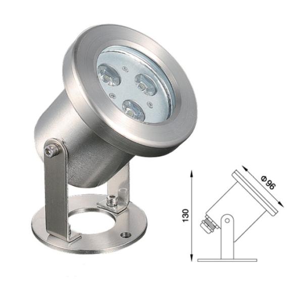 3W LED 스폿 라이트 방수 IP68 AC/DC12V 최고 밝기 304SS 재료