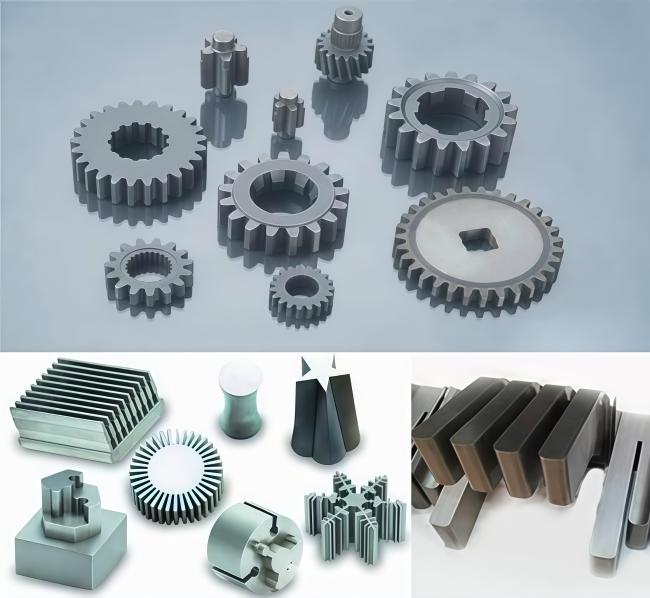 Sample workpieces processed by DK77HC machine