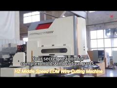 dk77 hz medium speed edm wire cutting machine 120mm2/min cutting speed
