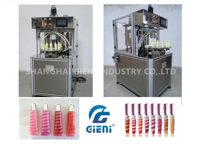 Maximum 110 Degree Tank Tempeerature Spiral Lip Gloss Filling Machine
