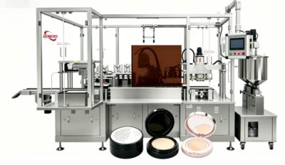 China Intelligent Cushion Filling Machine with Visual Overflow Detection, Ring Direction Correction for High-Density NBR Sponge Cosmetic Production for sale