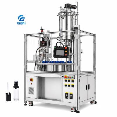 China 6 Nozzle Lip Gloss Filling Machine with 1800 BPH Speed and Stainless Steel 304 Construction for sale