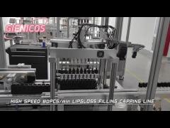 Sistema de control PLC Máquina automática de llenado de crema labial de alta velocidad con llenado preciso