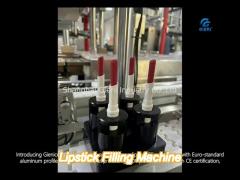 Máquina de llenado de lápiz labial de silicona para 1300pcs por hora con columna de perfil de aluminio Euro Standard