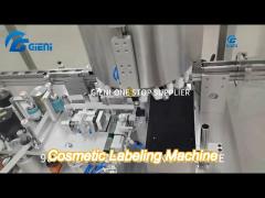 2 head rotary lipstick labeling machine , 50mm cosmetic bottle labeling machine