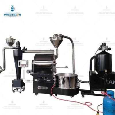 Machine de torréfaction de grains de café à grande échelle en acier inoxydable certifiée RoHS