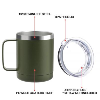 China 22 Oz Insulated Coffee Mug With Handle / Lid Double Wall Stainless Steel à venda