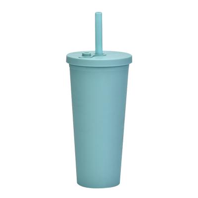 Cina Insulated Double Wall Boba Tumbler Cup With Lid Reusable Straw in vendita
